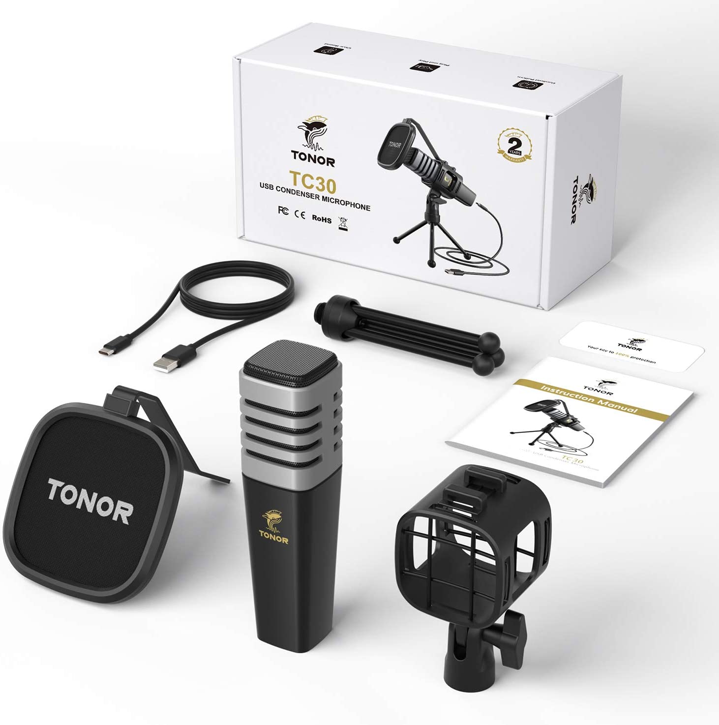 USB Microphone TONOR TC-30 - mediaboxent.com